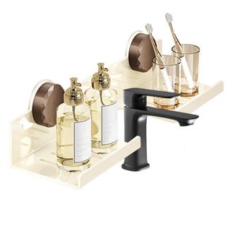 Generic f&uuml;r Wasserhahn, Badezimmer, Wandmontage, Saugnapf, Abnehmbarer Karbonstahl, Organizer f&uuml;r Parf&uuml;m, Ausstellung, W&auml;sche, K&uuml;che, WC