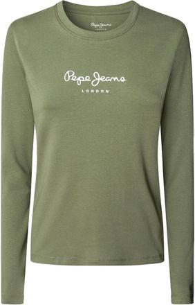 Pepe Jeans London Damen New Virginia LS N T-Shirt, Grün (Khaki Green), XL, Grün (Khaki-Grün), XL