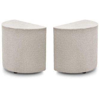 BOBOCHIC Bobochic - Lot de 2 chevets noam tissu textur&eacute; Beige