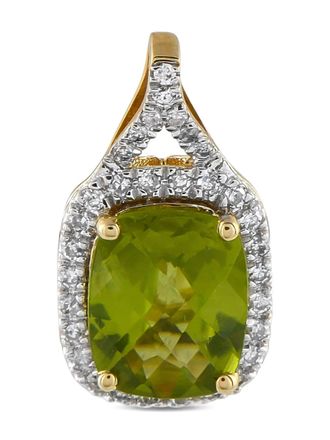 Luxury Bazaar pendentif en or 14ct à diamants et péridot