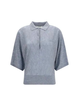 Lisa Yang Womens Sweater Norie Dark Mist Cashmere