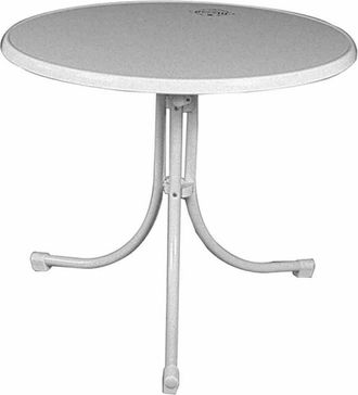 Siena Garden Siena Garden - Boulevard-Tisch &oslash; 85 cm, Sevelit-Tischplatte, wei&szlig; Gestell aus Stahl in wei&szlig;, Tischplatte aus Sevelit in wei&szlig;