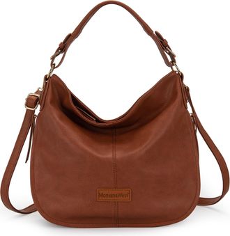 Montana West Hobo Bags f&uuml;r Damen, Schultertaschen und Handtaschen, Braun Mw