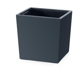 Prosperplast Pot de Fleurs 2 en 1 avec Seau int&eacute;rieur - en Plastique - Carr&eacute; - 29,5 x 29,5 x 29,5 x 29 cm - Anthracite
