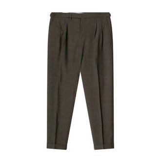 BRIGLIA 1949 Homme, Pantalons, Brun, Taille: M Pantalon de Costume Pliss&eacute;
