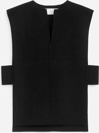 Arket Doubleface-Weste Aus Wollmischung -Schwarz