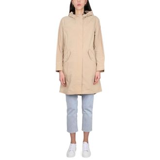 Woolrich Femme, Manteaux, Beige, Taille: 36 FR Parka Longue d&Eacute;t&eacute;