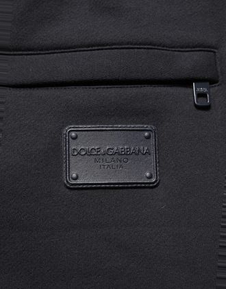 Dolce & Gabbana Viscose Drawstring Joggers - Black