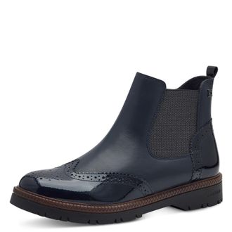 s.Oliver Damen Stiefeletten ohne Absatz Elegant Vegan, Blau (Navy), 39 EU