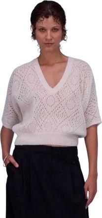 Nathalie Vleeschouwer Femme, Pulls, Blanc, Taille: 44 FR Tricots Nathalie V