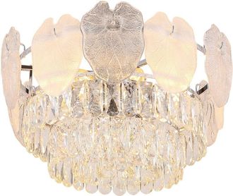 Globo Lighting Deckenleuchte Deckenlampe Wohnzimmerleuchte Metall Chrom K5-Kristalle 8-Flammig