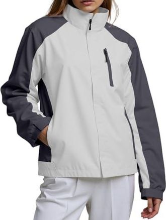 Generic Vestes pour femmes, l&eacute;g&egrave;res, coupe-vent, respirantes, parfaites pour les couples, gris clair, XXL