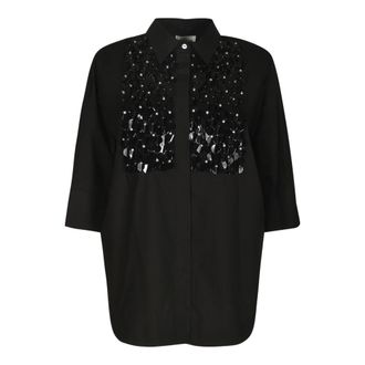 P.A.R.O.S.H. Shirt - - Blouses & Shirts - Damen - Schwarzk - L