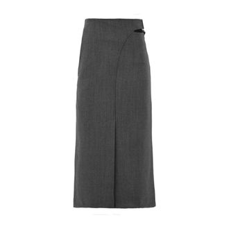 Beatrice .B Bleistiftrock mit vorderem Schlitz - - Skirts - Damen - Grau - XS