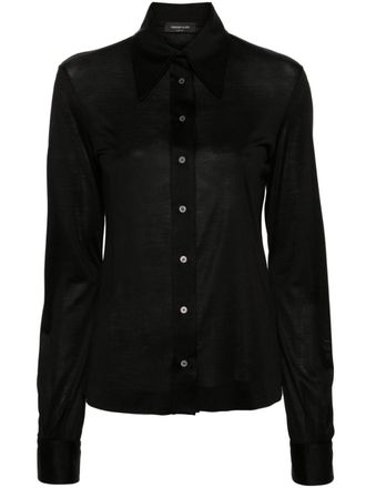 Fabiana Filippi Hemd aus Seidenjersey - Schwarz