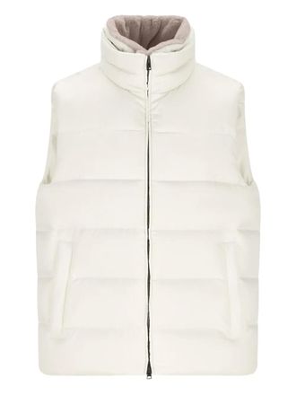 Herno gilet matelass&eacute; &agrave; rayures - Blanc