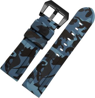 Generic Silikon für Armbänder der Serie PAM111 386 441 20 mm 22 mm 24 mm 26 mm Wasserdichtes Sport-Tarnarmband