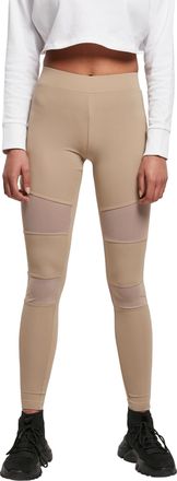 Urban Classics Damen Ladies Tech Mesh Leggings Leggings, Softtaupe, 3XL