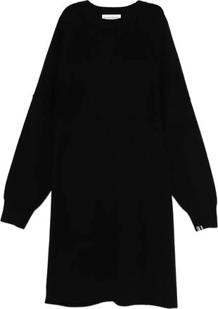 Extreme Cashmere robe-pull nervurée à encolure ronde - Noir