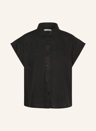 Knowledge Cotton Apparel Knowledgecotton Apparel Hemdbluse Aster Aus Leinen schwarz
