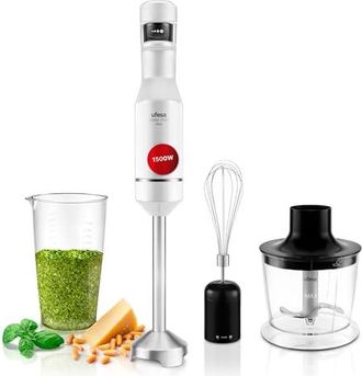 Ufesa Stabmixer Stellar Max TouchSpeed 1500W, Digitalanzeige, Variable Touch-Geschwindigkeit, 4 Hochleistungsklingen, Ergonomisch, Spritzschutz, Messbecher,