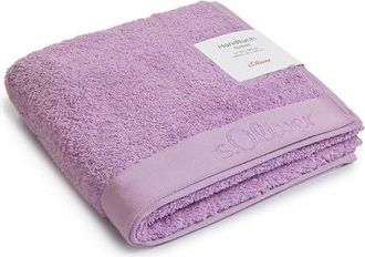s.Oliver Serviette 50 x 100 cm - 100 % coton, 600 g/m&sup2;, douce et absorbante, serviettes lilas
