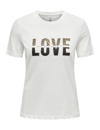 Only Onltanya Life Reg S/S Leo Print Top JRS