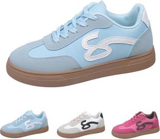 Generic Baskets d&eacute;contract&eacute;es pour femme - Chaussures de marche &agrave; lacets confortables et douces - Semelle int&eacute;rieure rembourr&eacute;e - Baskets dext&eacute;rieur l&eacute;g&egrave;res e
