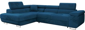 Mirjan24 Ecksofa Torezio mit Bettkasten, Einstellbare Kopfstützen, Sofa mit Schlaffunktion, Eckcouch für Wohnzimmer, Polsterecke, L-Form Couch mit Bettfunktion