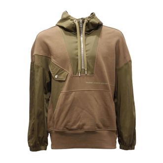 Neil Barrett Hybrid Baggy Zip-Up Kapuzenpullover - - Sweatshirts & Hoodies - Herren - Gr&uuml;n - S