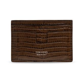 Tom Ford Kartenetui aus Leder - - Accessories - Herren - Braun - ONE SIZE