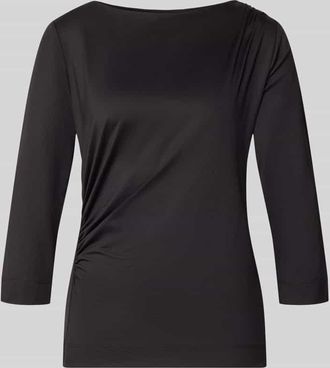 s.Oliver Black Label Regular Fit T-Shirt mit U-Boot-Ausschnitt
