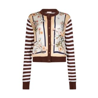 Liu Jo Femme, Pulls, Multicolore, Taille: 42 FR Cardigan Col Rond