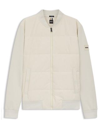 HUGO BOSS Wattierter Blouson aus mercerisierter Baumwolle mit Steppfront in