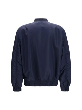 Valentino Mens Nylon Ruffled Jacket Navy Peony Polyamide