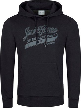 Jack & Jones Kapuzenpullover Herren Hoodie JJEADRIAN Regular Fit Longsleeve Sweatshirt mit K&auml;ngurutasche