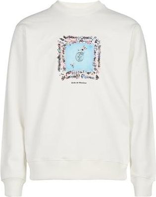 Dr&ocirc;le de Monsieur Sweatshirt &agrave; motif en coton