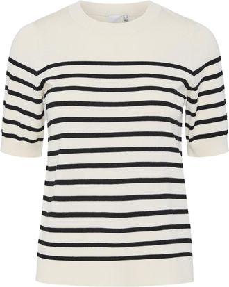 Vero Moda Damen Yaslena Ss Knit Pullover S. Noos, Birch, XL EU