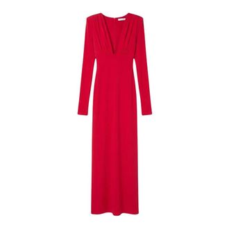 Twentyfourhaitch Aysen Langes Kleid - - Dresses - Damen - Rot - M
