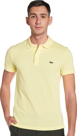 Lacoste Herren Polo-Shirt Kurzarm PH4012, Männer Polo-Hemd,2 Knopf,Slim Fit,Gelb,3