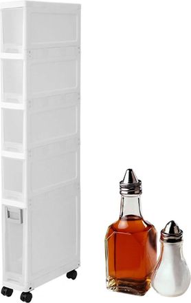 Generic Schmaler Badezimmerschrank - Schlanker Aufbewahrungsschrank | D&uuml;nne Schmale Regale F&uuml;r Kleine R&auml;ume,F&uuml;r Wohnzimmer Schlafzimmer B&uuml;ro K&uuml;che Eingangsber