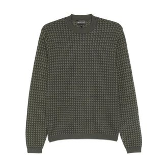 Emporio Armani Gr&uuml;ner Seiden & Nylon Pullover - - Knitwear - Herren - Gr&uuml;n - S