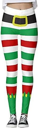 Generic Collants thermiques pour femme et homme - Leggings de yoga personnalis&eacute;s pour f&ecirc;te de No&euml;l - Bonhomme de neige - P&egrave;re No&euml;l - Course &agrave; pied - Pilates p