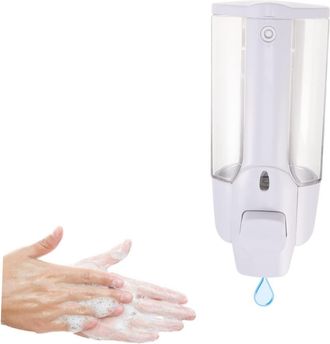 Cabilock Abs Wandseifenspender 350 Ml Handwaschspender F&uuml;r Dusche Und Bad Fl&uuml;ssige Seifenspenderpumpe Umweltfreundlich Mit Schloss Installieren