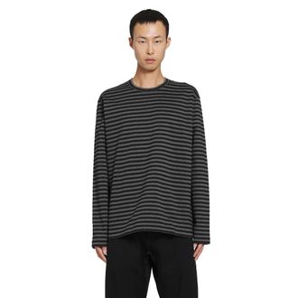 Junya Watanabe Striped Cotton Long Sleeeve T-Shirt