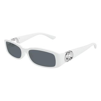 Gucci Rechteckige Sonnenbrille - - Accessories - Damen - Wei&szlig; - 54 MM