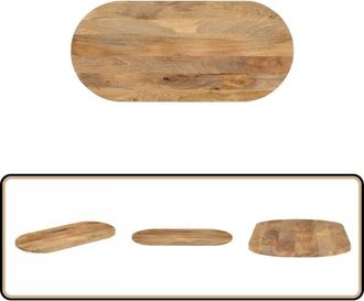vidaXL Dessus de table 140x60x3,8 cm ovale bois massif de manguier - Dessus De Table - Plateau De Table - Table Ronde - Bois Massif - Manguier