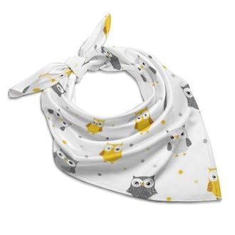 Generic Foulard carré en soie avec motif chouette mignonne et légère - Écharpe à pois pour cheveux - Respirant - Cadeau pour femme et homme, multicolore, 46x4