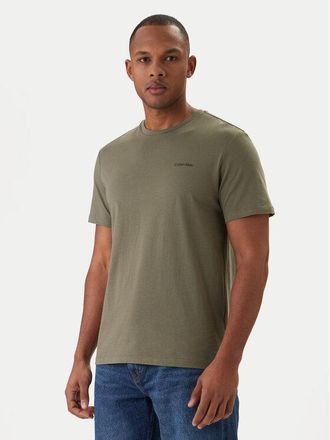 Calvin Klein T-Shirt Micro Logo LV04LC255G Gr&uuml;n Regular Fit