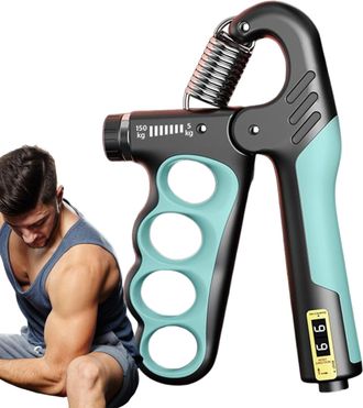 Generico Druckkrafttrainer, verstellbarer Unterarmgrifftrainer | Fingertrainer f&uuml;r Muskelaufbau mit intelligentem Z&auml;hler f&uuml;r Senioren, Erwachsene und Sportler